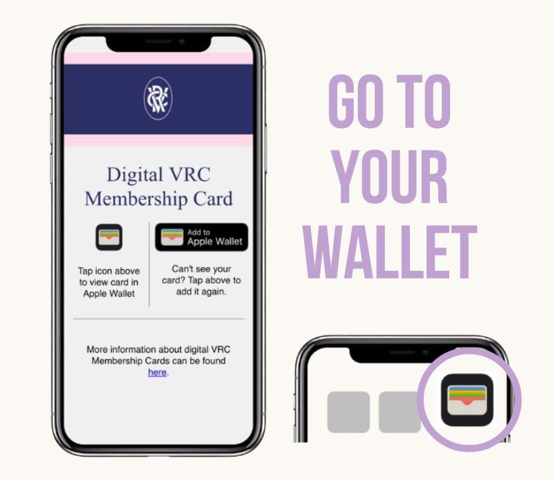 Adding your digital VRC Membership card to your Apple Wallet | VRC Members